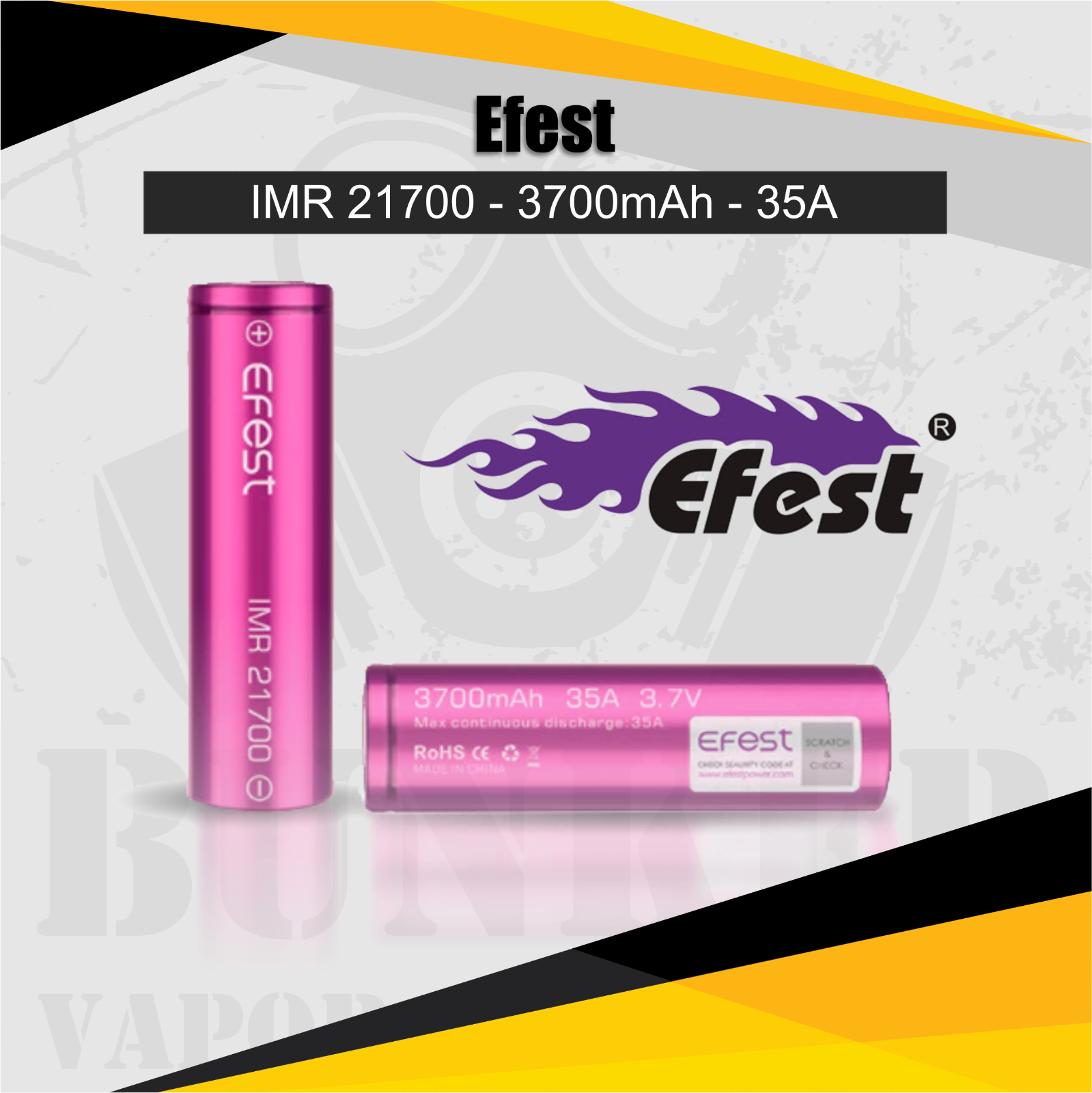 Bateria Efest IMR 21700