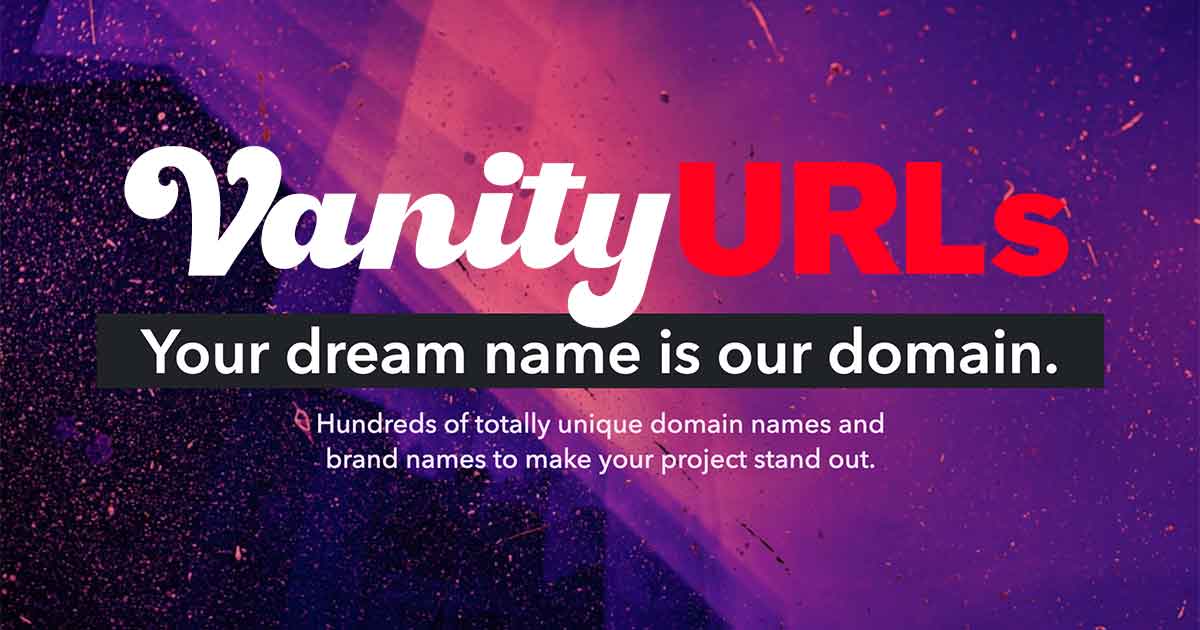 Vanity URLs | Affordable + creative domain names you just won't find ...